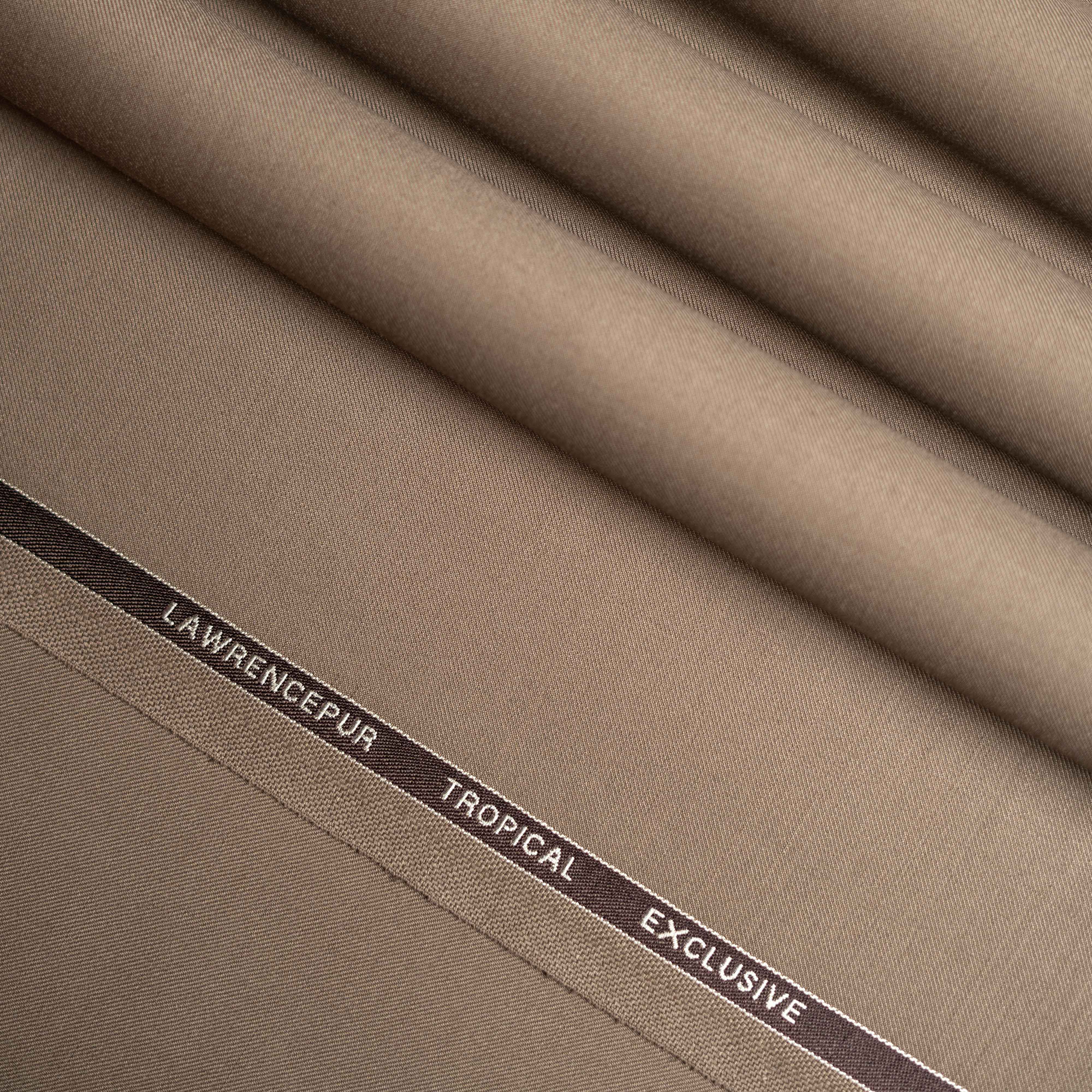 Rustic Brown Plain, Wool Blend, Tropical Exclusive Suiting Fabric ...