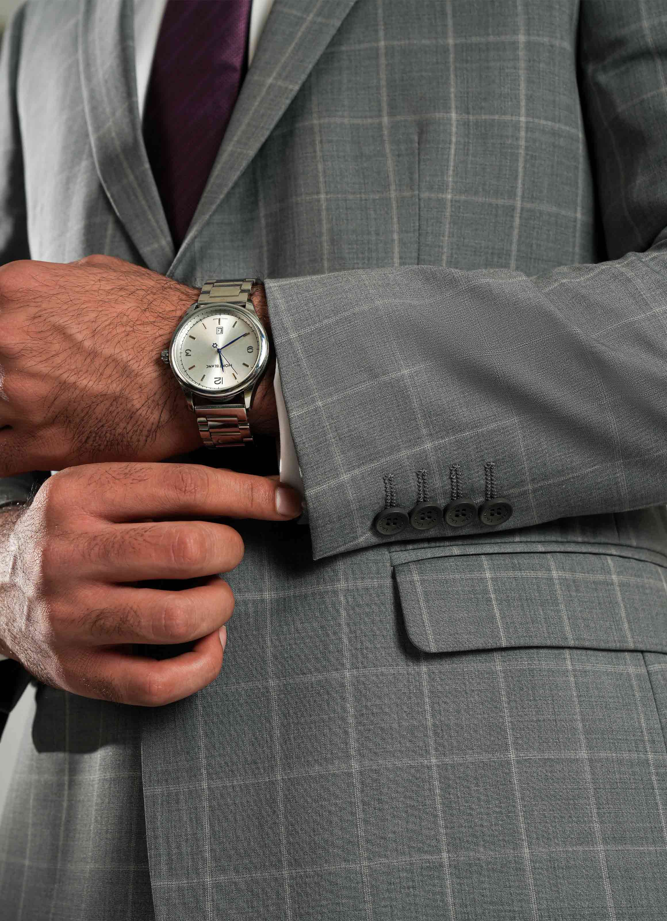 Slate Grey Checks 2-Piece Formal Suit – Lawrencepur