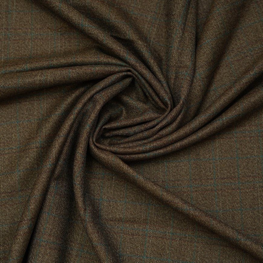 Fabric - Worsted Tweed Dk Brown Checks – Lawrencepur